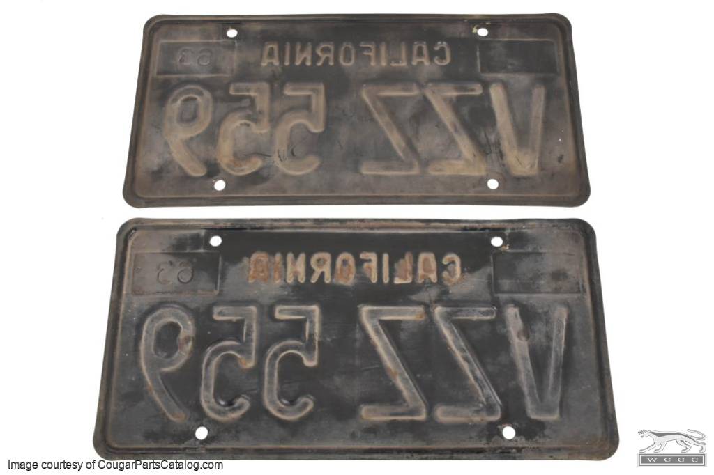 License Plates - California Original Black And Gold - Grade A - Used ...